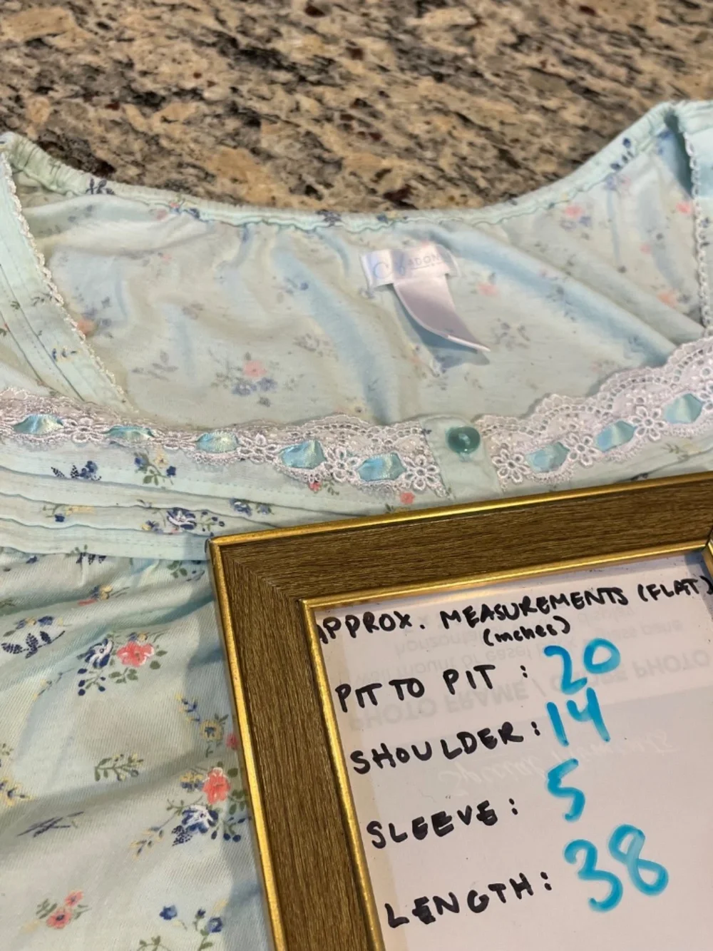 Vintage | Intimates & Sleepwear | Ditsy Floral Lace Nightdress Ribbon ...